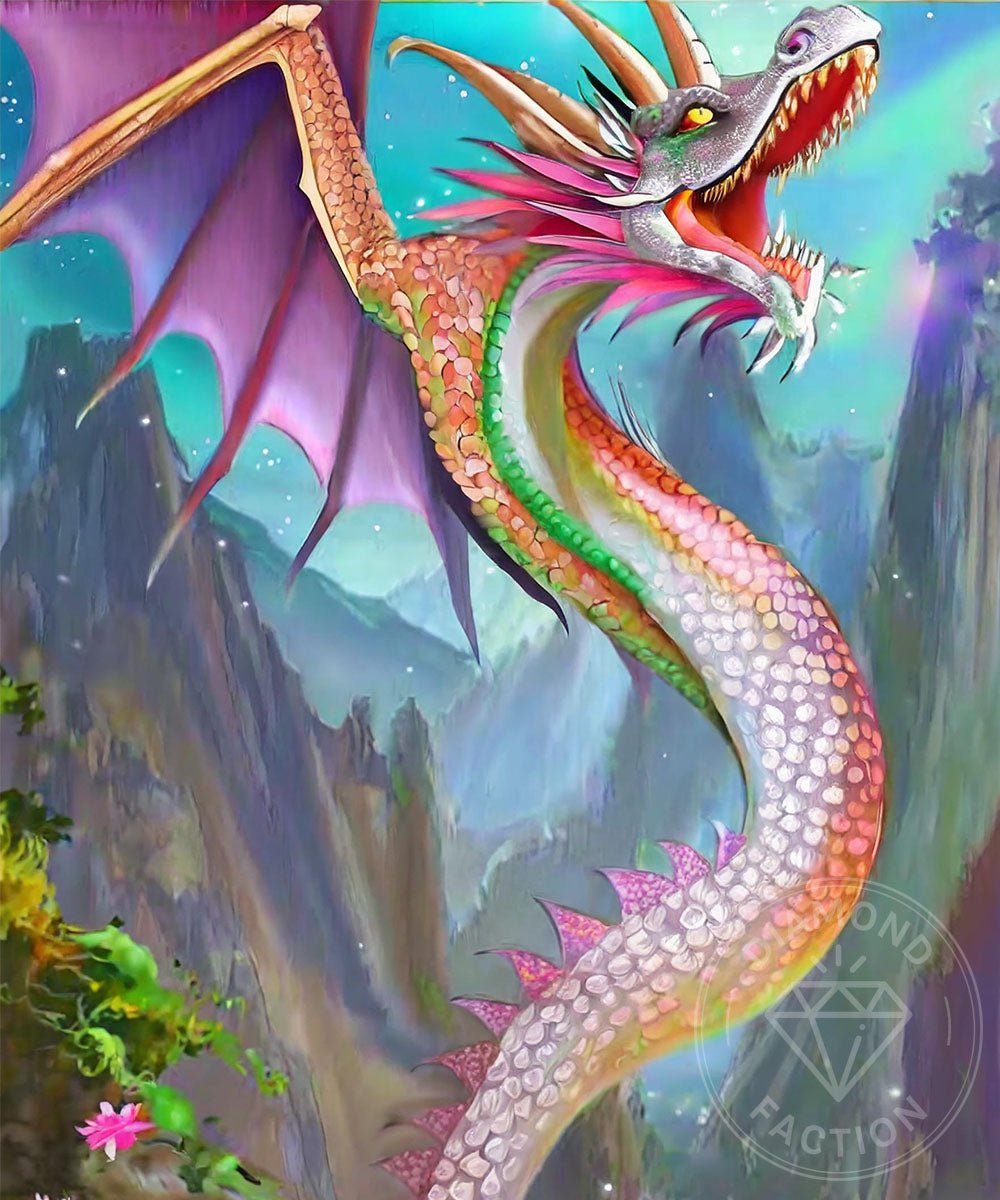 Diamond embroidery - roaring dragon | Diamond Painting – Diamond Faction