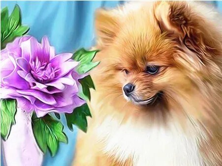 Broderie Diamant - Petit Chien Touffu | Diamond Faction